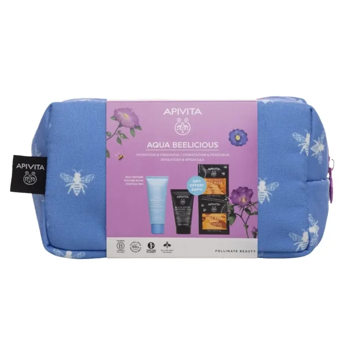 APIVITA Aqua Beelicious Ενυδατική Κρέμα Πλούσιας Υφής (40ml) + Μαύρο ...